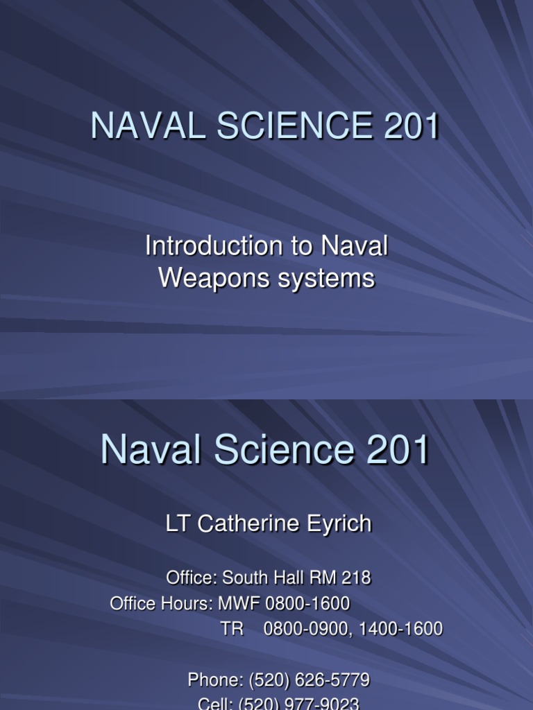 Introduction to Naval Weapons Systems: An Overview of Naval Ordnance ...