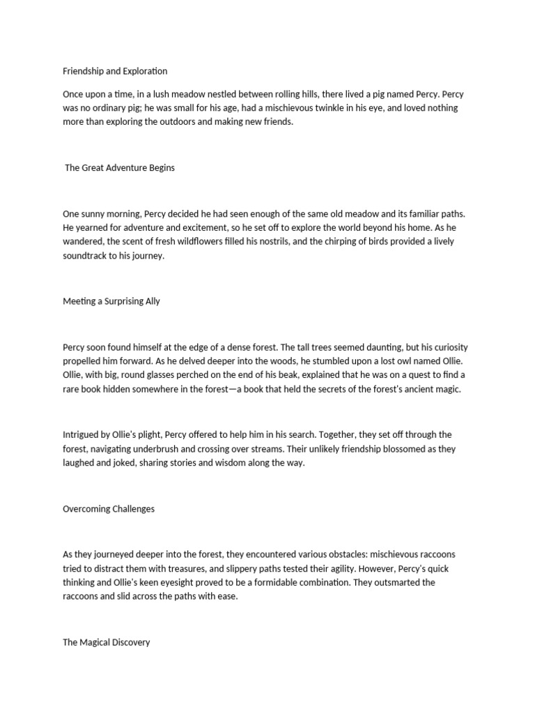 Friendship and exploration-WPS Office | PDF