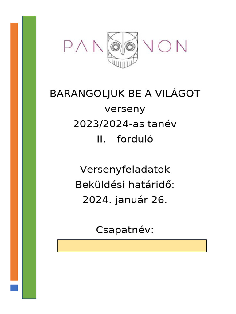 Barangoljunk 2023-2024 2.-Forduló | PDF