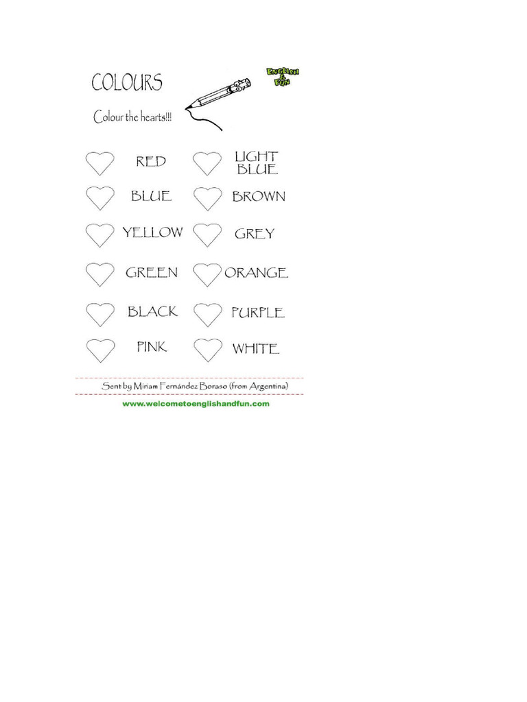 Colour the hearts | PDF