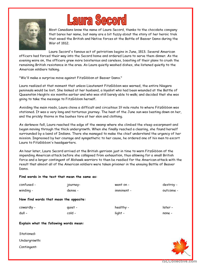 Laura Secord - A Canadian Hero | PDF | Resistance To Colonialism | Military