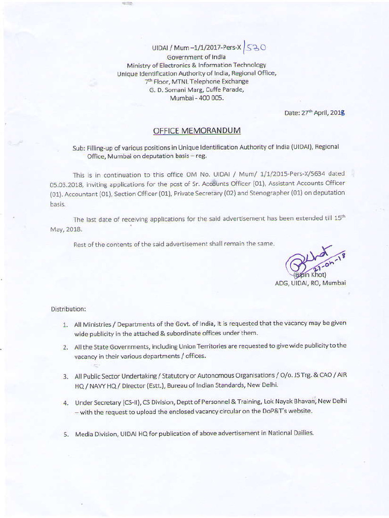 Office_Memorandum_Accounts_dept_01052018 | PDF