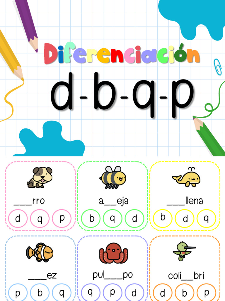 Trabajamos La Diferenciacion de Letras P B D Q | PDF