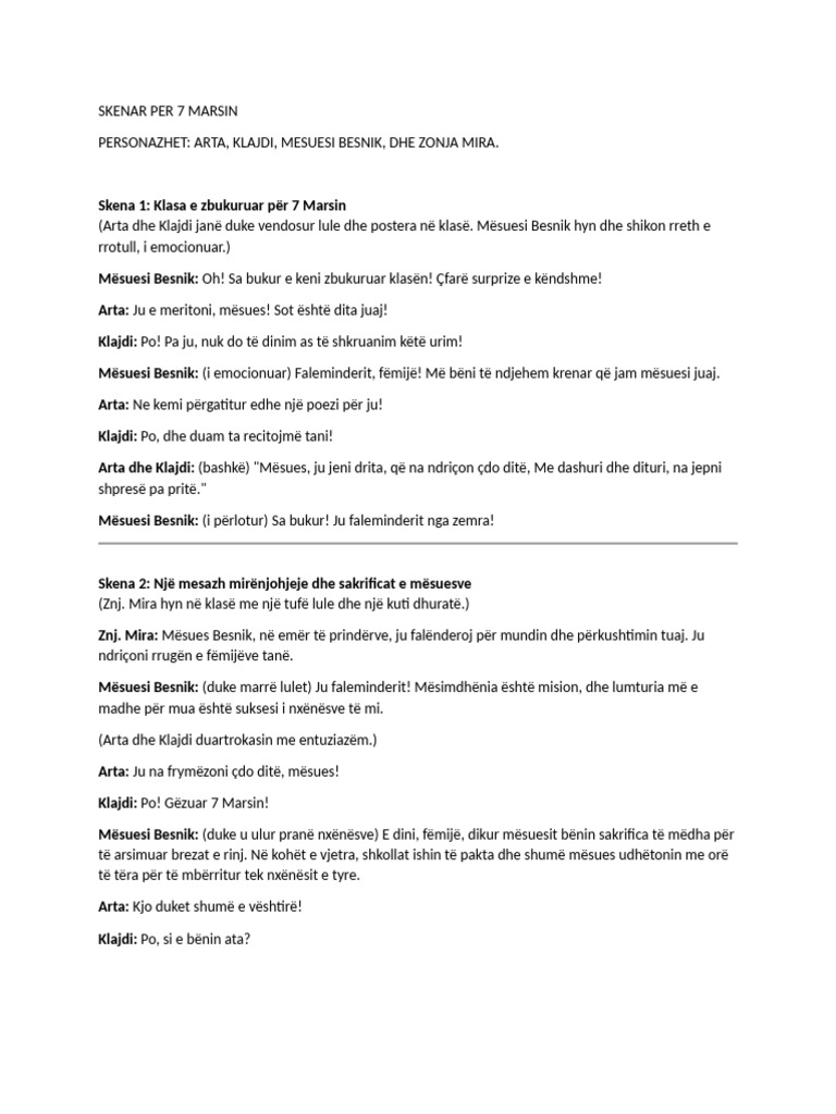 Skenar Per 7 Marsin | PDF