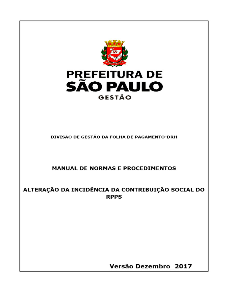 Manual de Normas e Procedimentos Alterao Incidncia Da Contribuio Social ...
