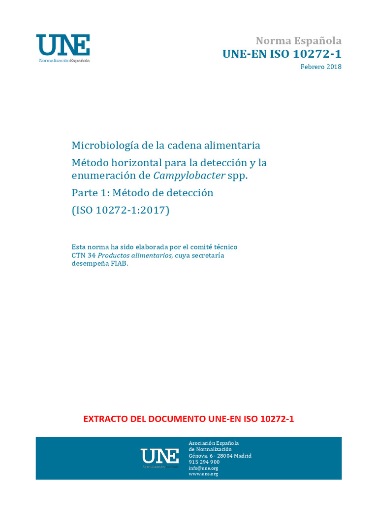 (Ex) Une-En Iso 10272-1 2018 | PDF