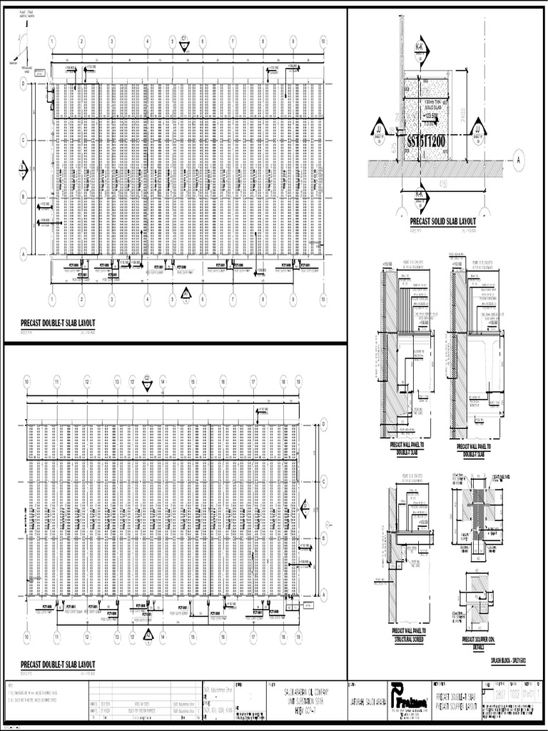 1002 _1 PRECAST DOUBLE T SLAB ERECTION LAYOUT | PDF | Structural Engineering | Architectural Design