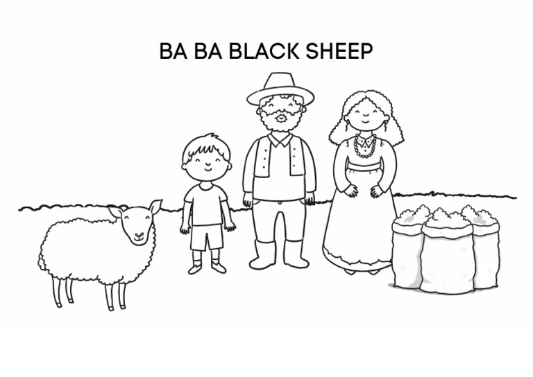 Baa Baa Black Sheep Colouring PDF | PDF