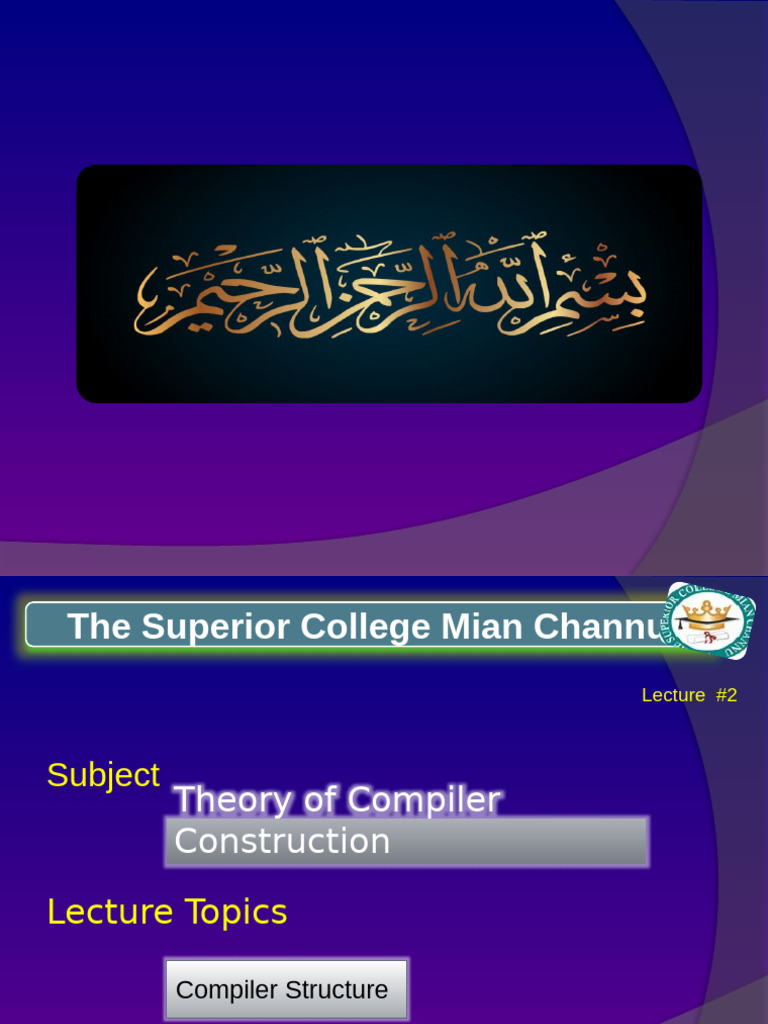 Lecture -2 | PDF | Compiler | Language Mechanics