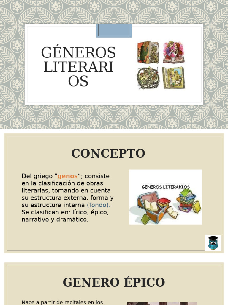 Géneros literarios | PDF | Poesía épica
