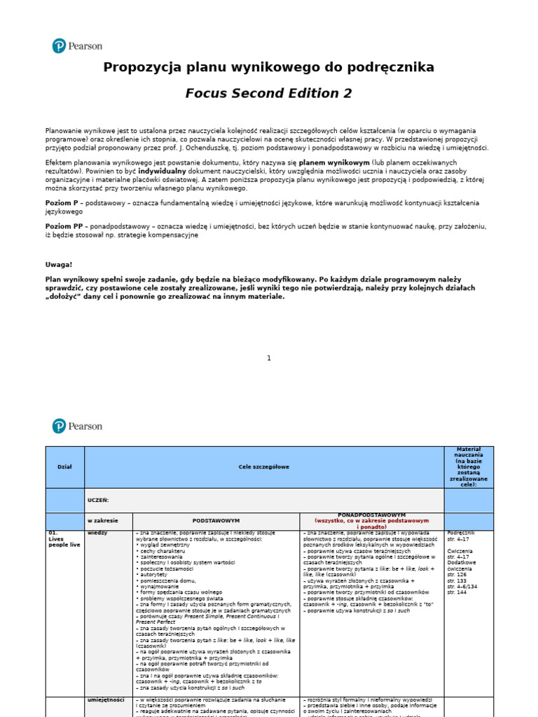 Focus2 2E PW IV.1.R 120h SPP | PDF