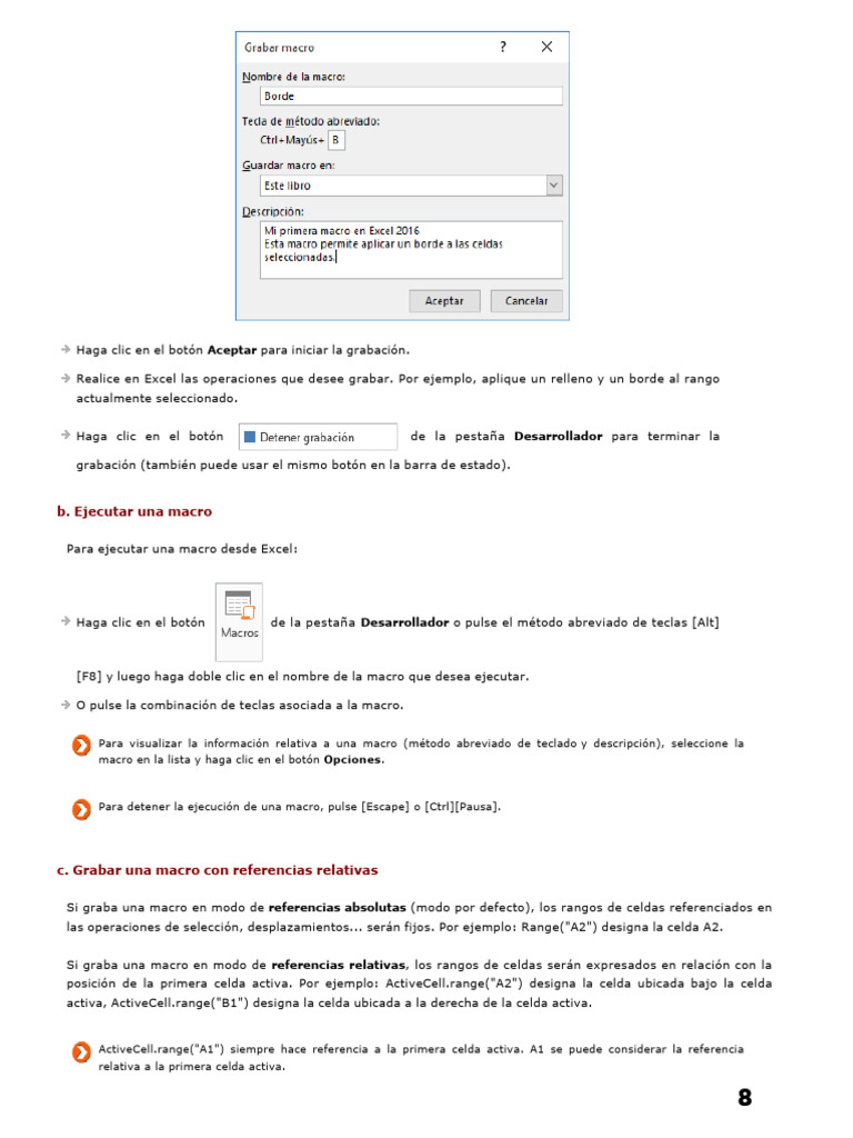 Páginas Desdemanual VBA Excel 2016-2 | PDF