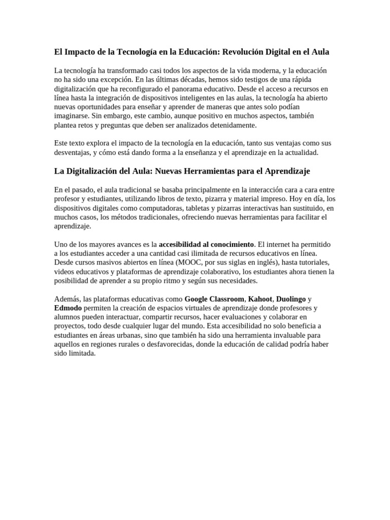 Tecnologia y Educacion | PDF