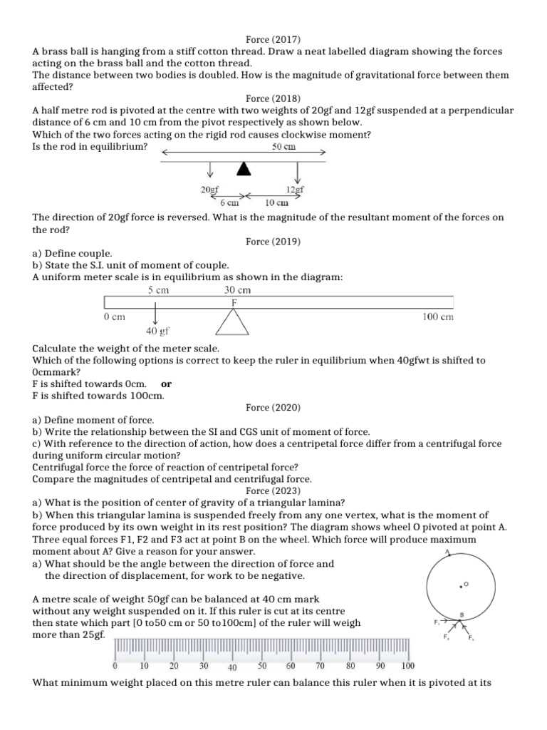 Board Questions Till 2024 | PDF | Refraction | Force