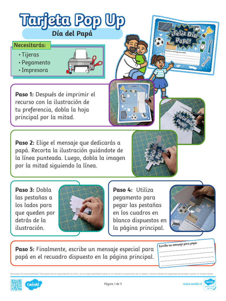 Tarjeta Pop Up para el Día del Padre | PDF