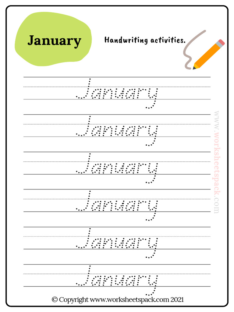 Months of The Year Handwriting Activities PDF | PDF
