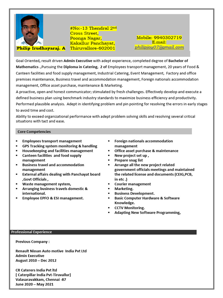 Philip A Resume-2023 Admin | PDF | Business