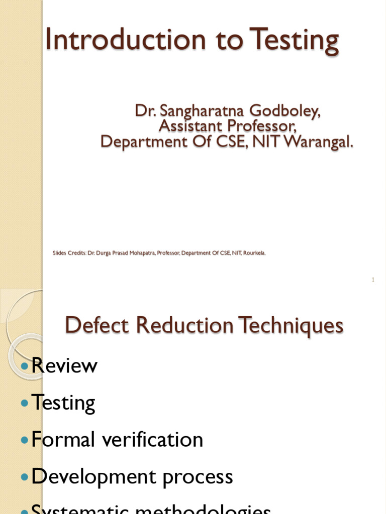 Lec1-Introduction to testing | PDF | Software Bug | Software Testing