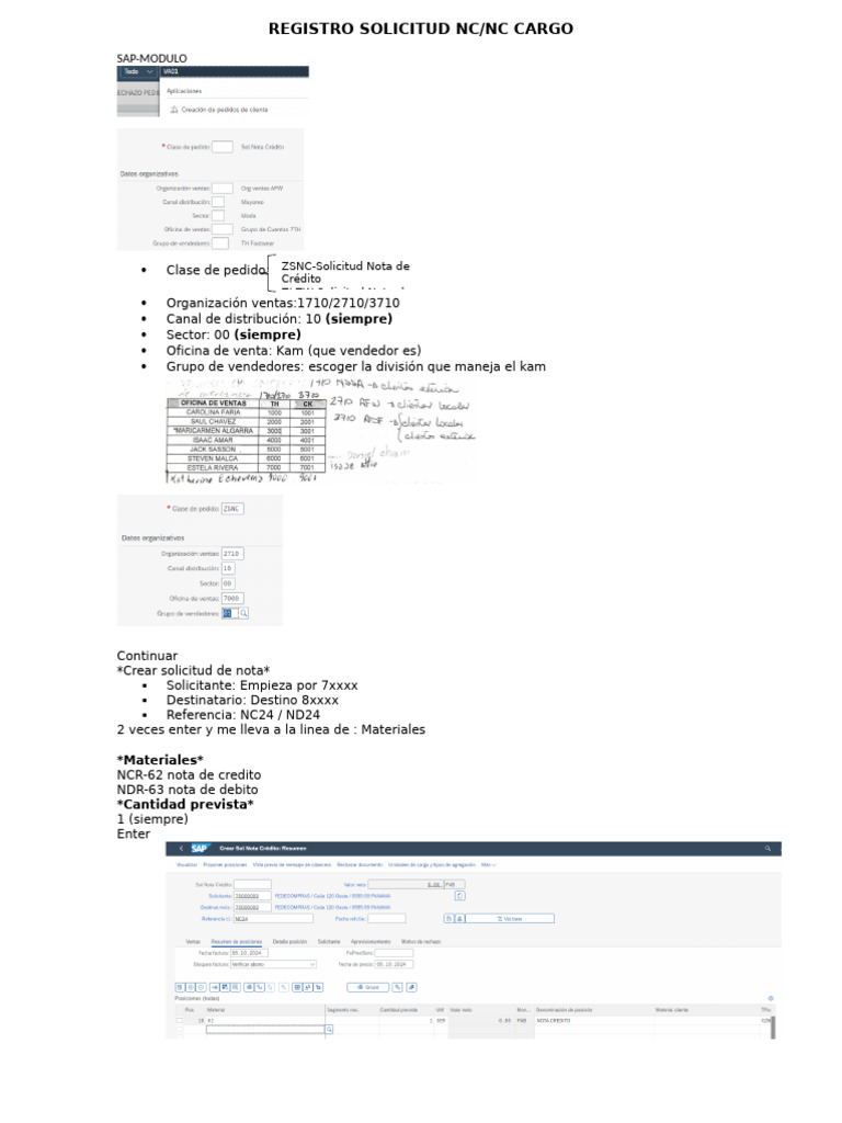 Registro Solicitud NC | PDF