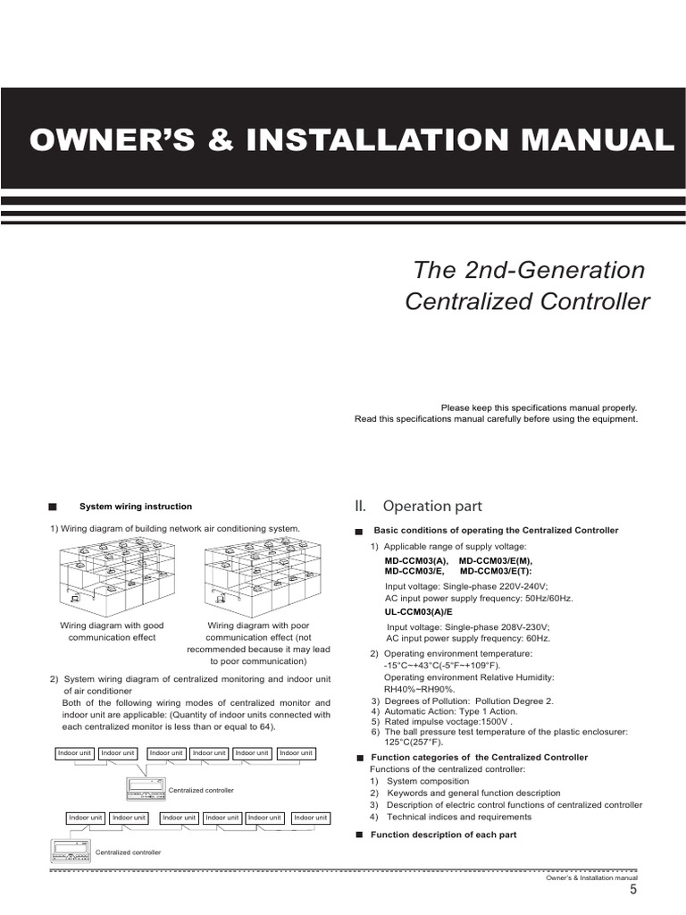 2nd-Gen Centralized Controller Manual | PDF | Computer Network ...