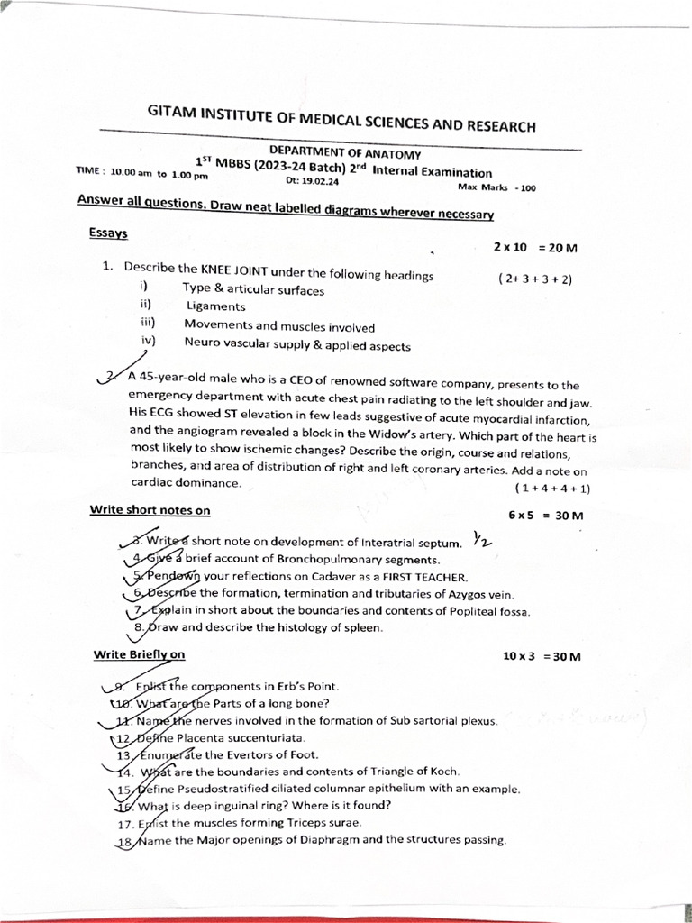 2nd Internal Question Paper | PDF