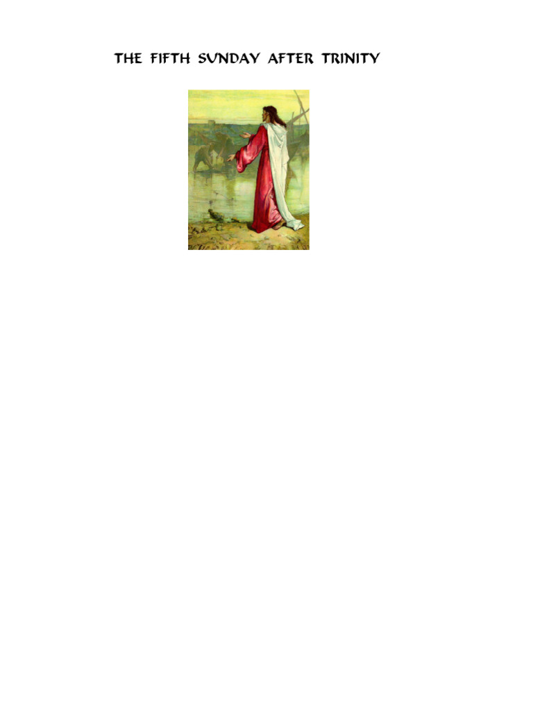 5th Sunday After Trinity | PDF | Jesus | Adam