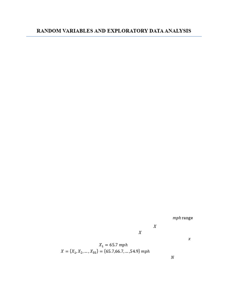 Random Variables and Exploratory Data Analysis | PDF | Statistics | Experiment