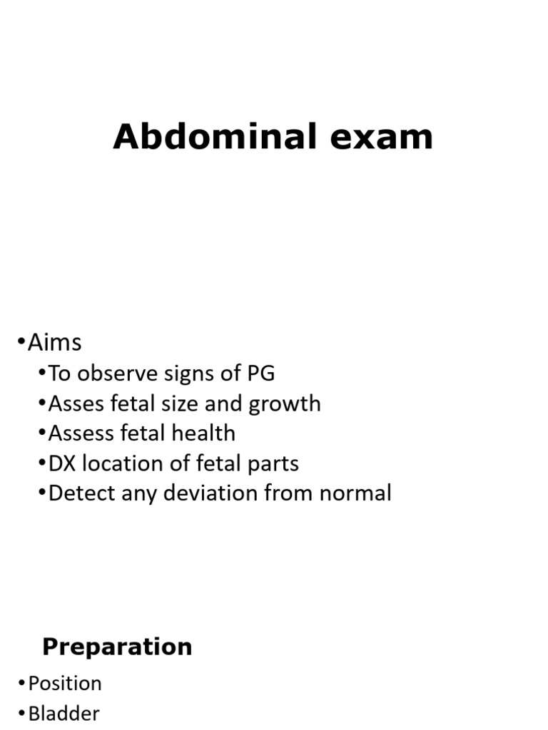 Lecture 11 Abdominal Exam-1 | PDF | Childbirth | Uterus