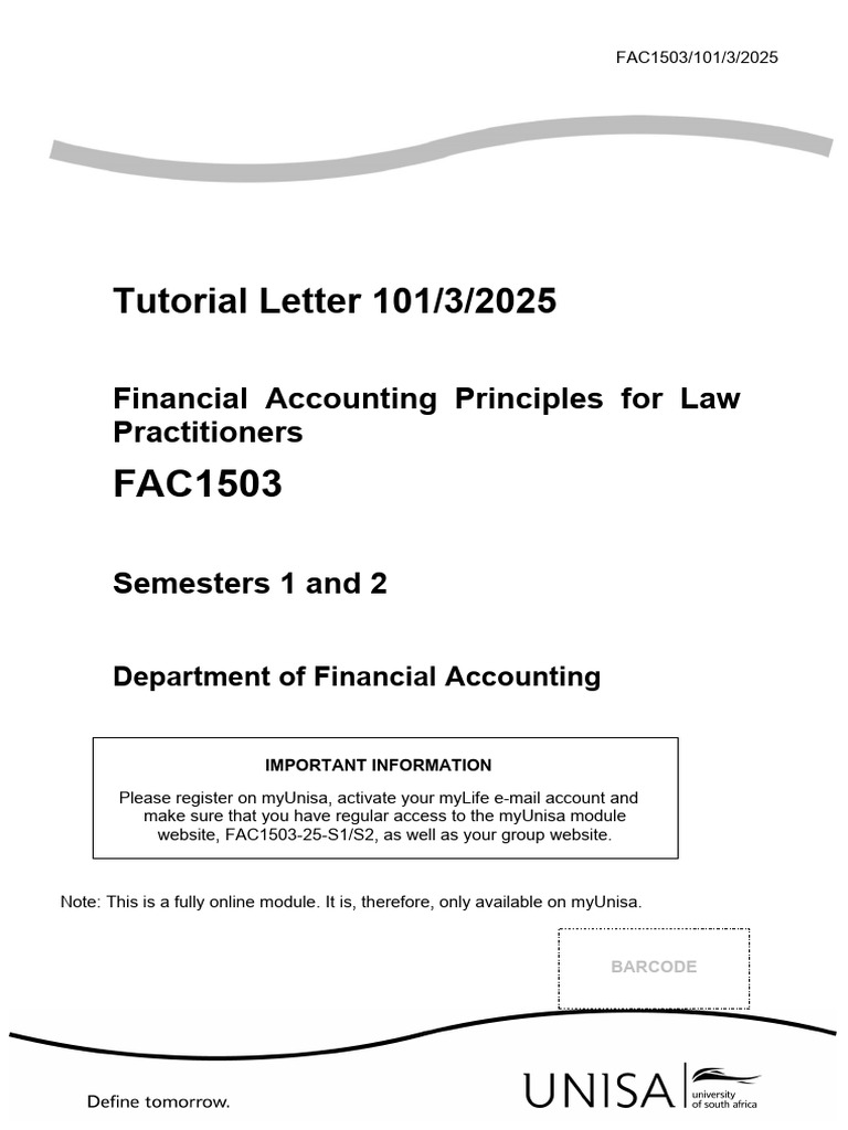 Fac1503 2025 TL 101 3 B | PDF | Libraries | Turnitin