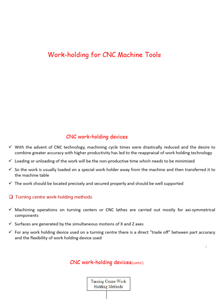 Work Hoding For CNC Machine Tools | PDF | Numerical Control | Machining