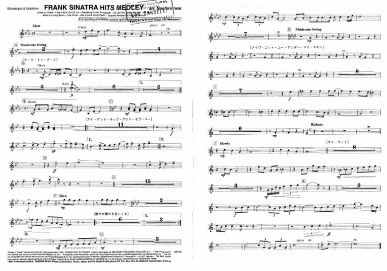 Frank Sinatra Hits Medley - Lira y Xilofono | PDF