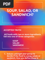Soup, Salad, OR Sandwich? | PDF | Sandwich | Salad
