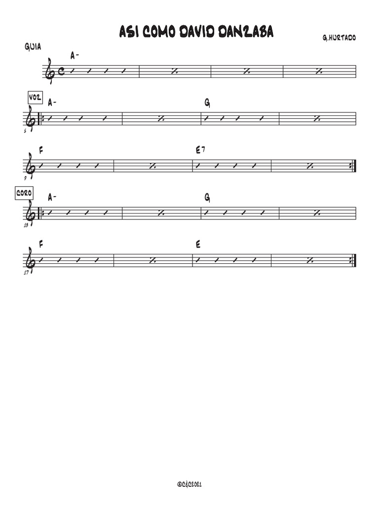 Asi Como David Danzaba - Guitar | PDF