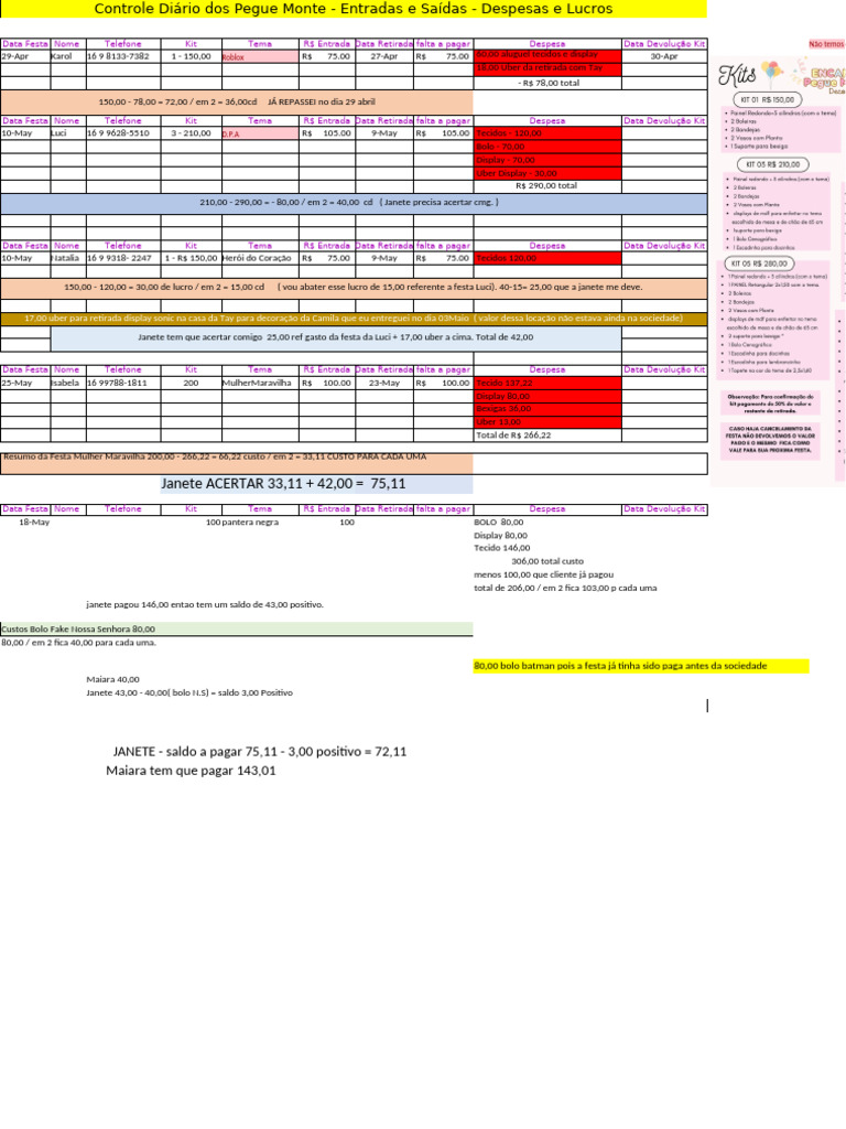 Controle Pegue Monte | PDF