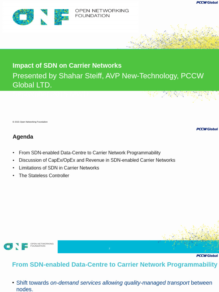 SDN Impact on Carrier Networks | PDF | Software | Information Technology