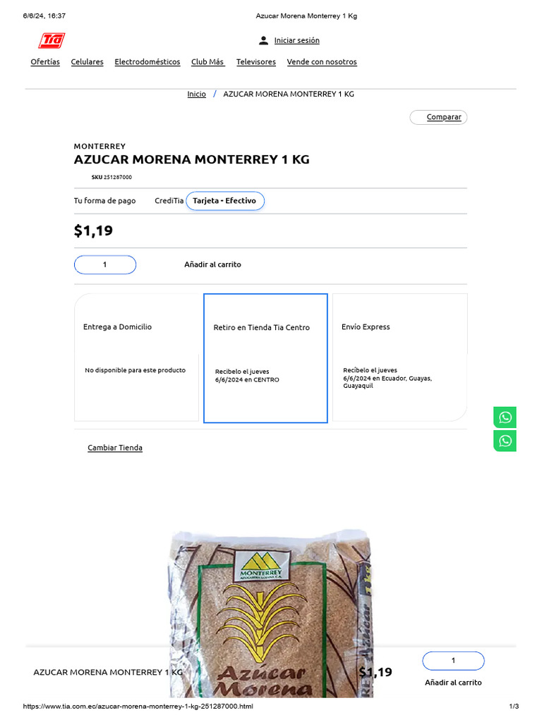 Azucar Morena Monterrey 1 KG | PDF