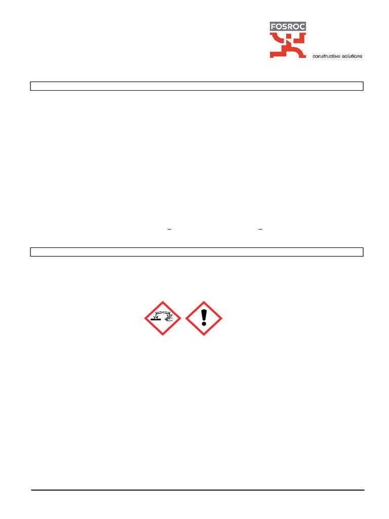 Fosroc Renderoc FC New-Nz Sds | PDF | Toxicity | Dangerous Goods