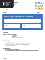 Science Stage 5 Sample Paper 1 | PDF | Flowers | Water