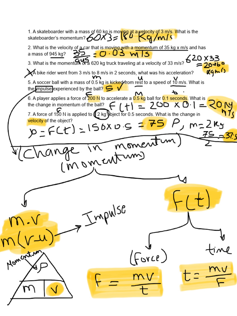 Momentum Basic Questions | PDF