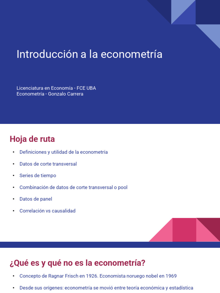 1. Introducción a la Econometría | PDF | Econometría | Estadísticas