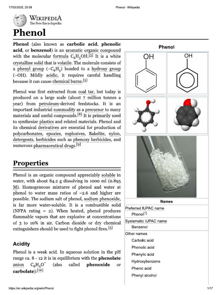 Phenol | PDF