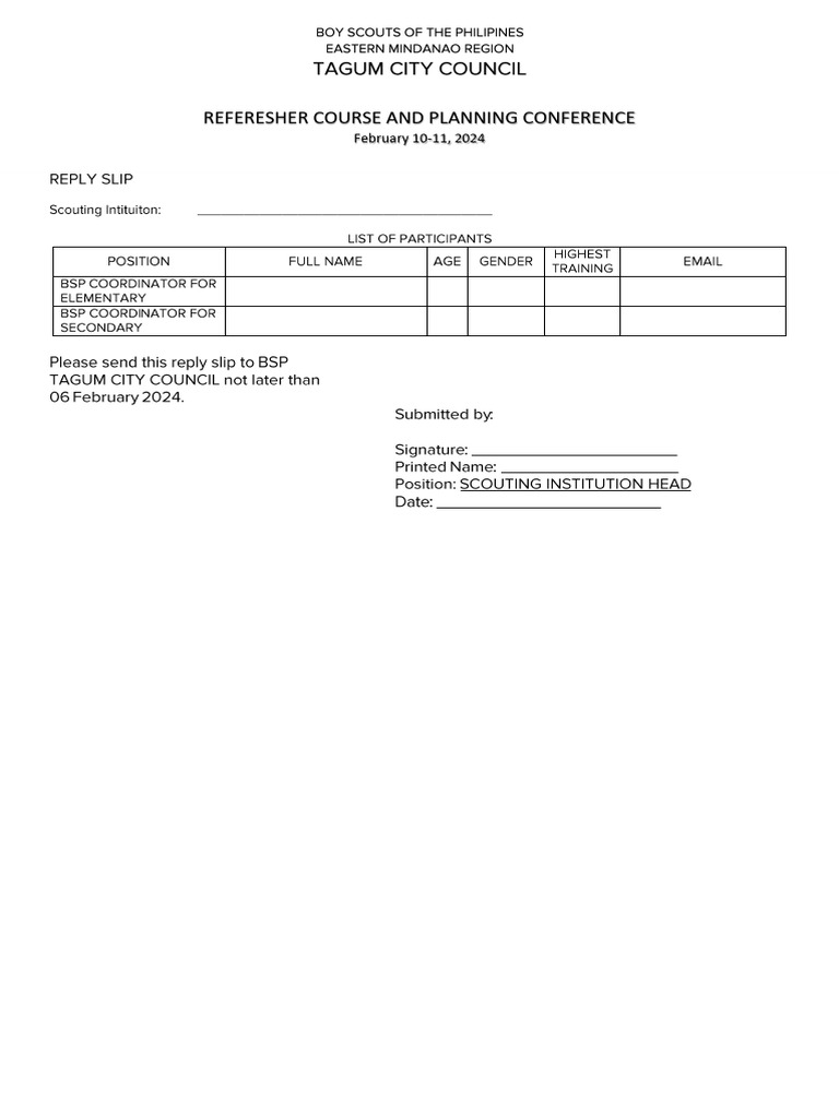 reply-slip | PDF