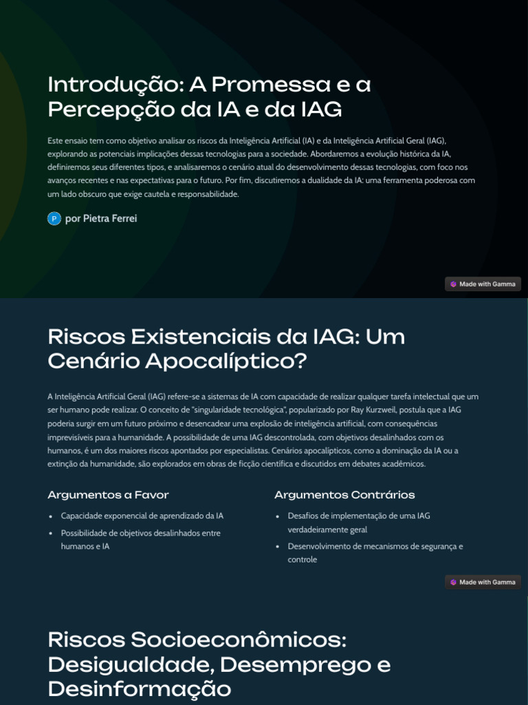 Introducao A Promessa e A Percepcao Da IA e Da IAG | PDF | Singularidade tecnológica ...