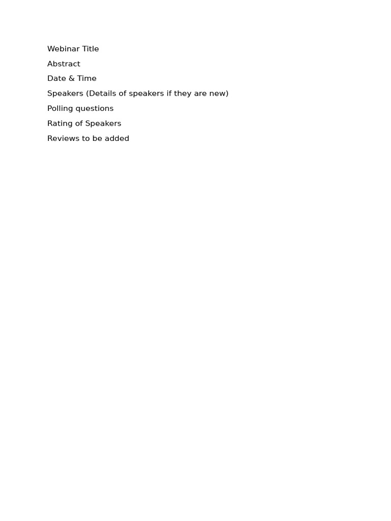 Webinar Template For Website Update | PDF