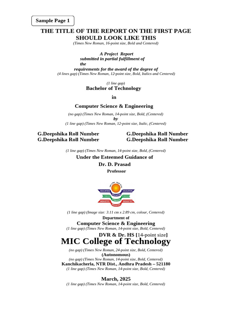 Sample Copy CoverPage | PDF