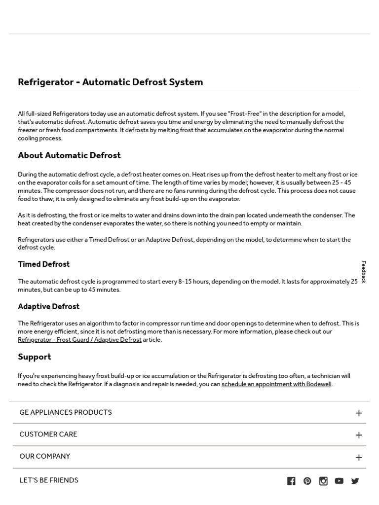 Refrigerator - Automatic Defrost System | PDF | Refrigerator | Heat ...