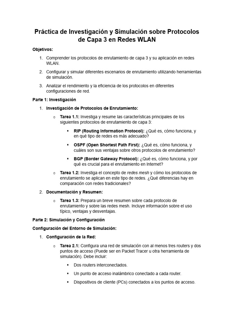 Evaluación de Enrutamiento Capa 3 en WLAN | PDF | Enrutador ...