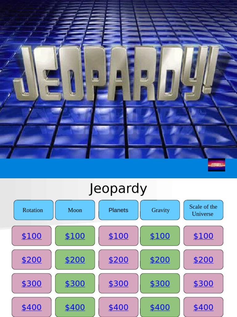 Earth - Space Jeopardy | PDF | Planets | Solar System