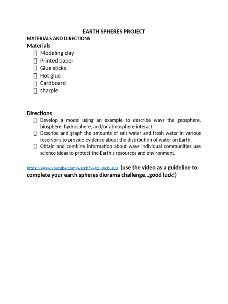 Earth Systems Diorama-Project | PDF | Earth Sciences | Nature
