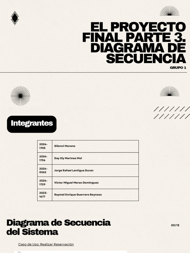 El Proyecto Final Parte 3. Diagrama de Secuencia | PDF | Informática | Ciencias de la Computación